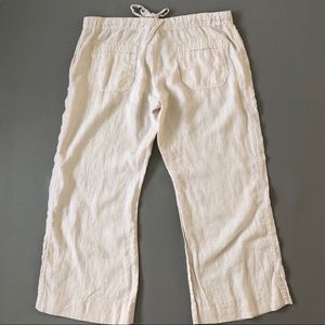 Joie | Pants & Jumpsuits | Joie Cream Wide Leg 0 Linen Pants | Poshmark